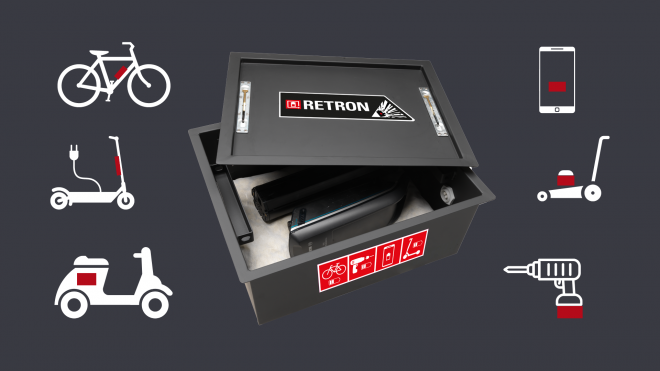 Below: RETRON BOX can improve safety for lithium-ion batteries from e ...